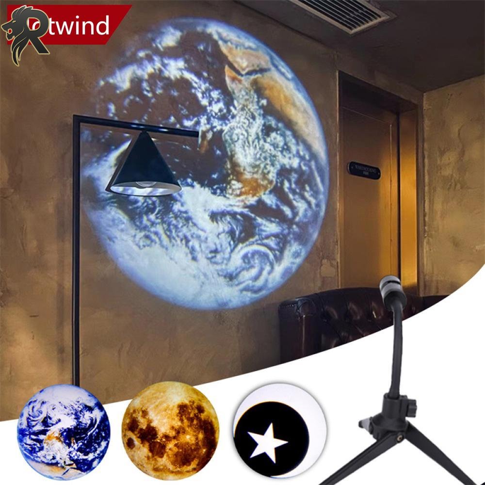 Rl Hotwind Usb Starry Projector 2 In 1 Moon Earth Projector Lamp 360