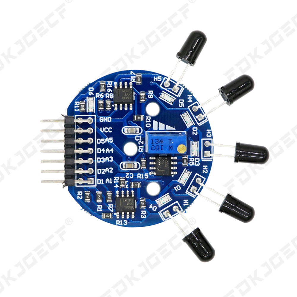 5 Way Flame Sensor Module 5 Road Digital Analog Signal Dual Output Fire ...
