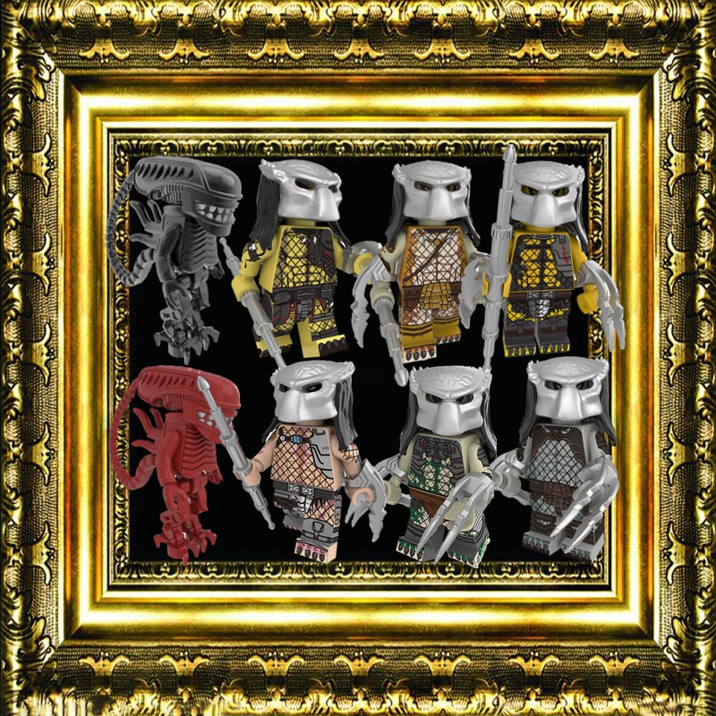 Alien Predator Halloween Gifts Horror Movie Building Blocks Toys For ...