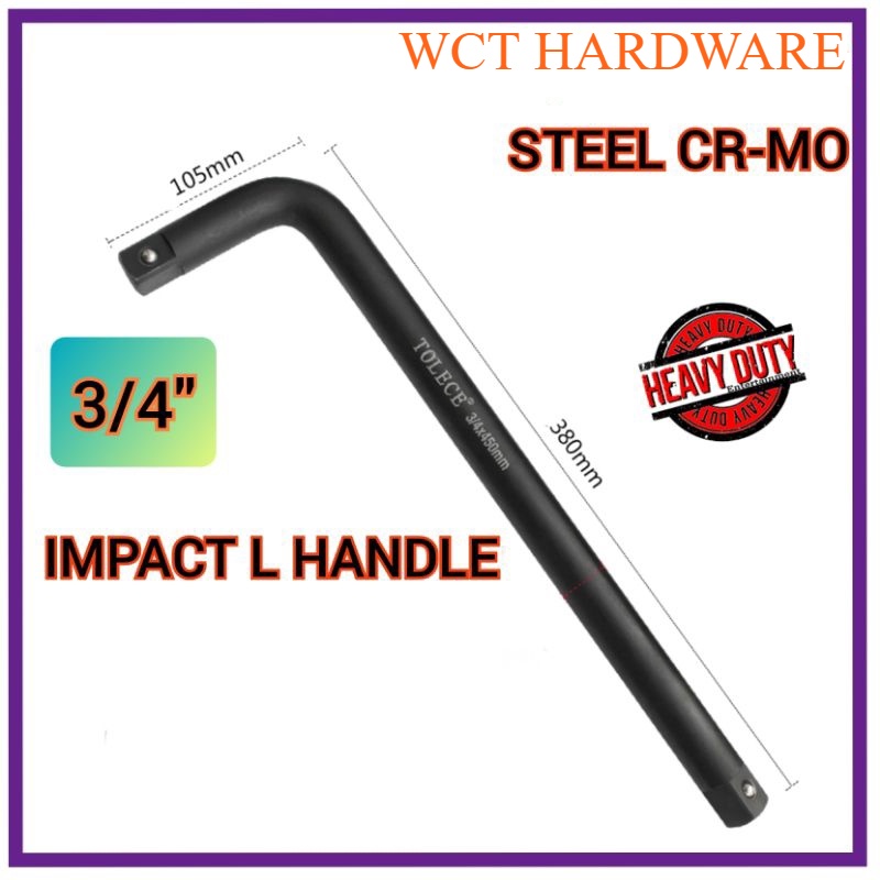 3/4" 450MM TOLECE IMPACT L HANDLE /IMPACT L BAR/IMPACT WRENCH | Shopee ...