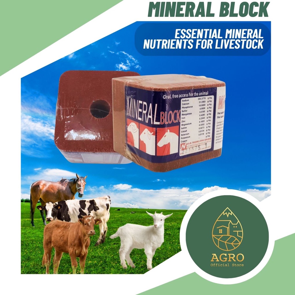 Mineral Block For Cow Goat Cattle / Garam Jilat Ternakan & Haiwan ...