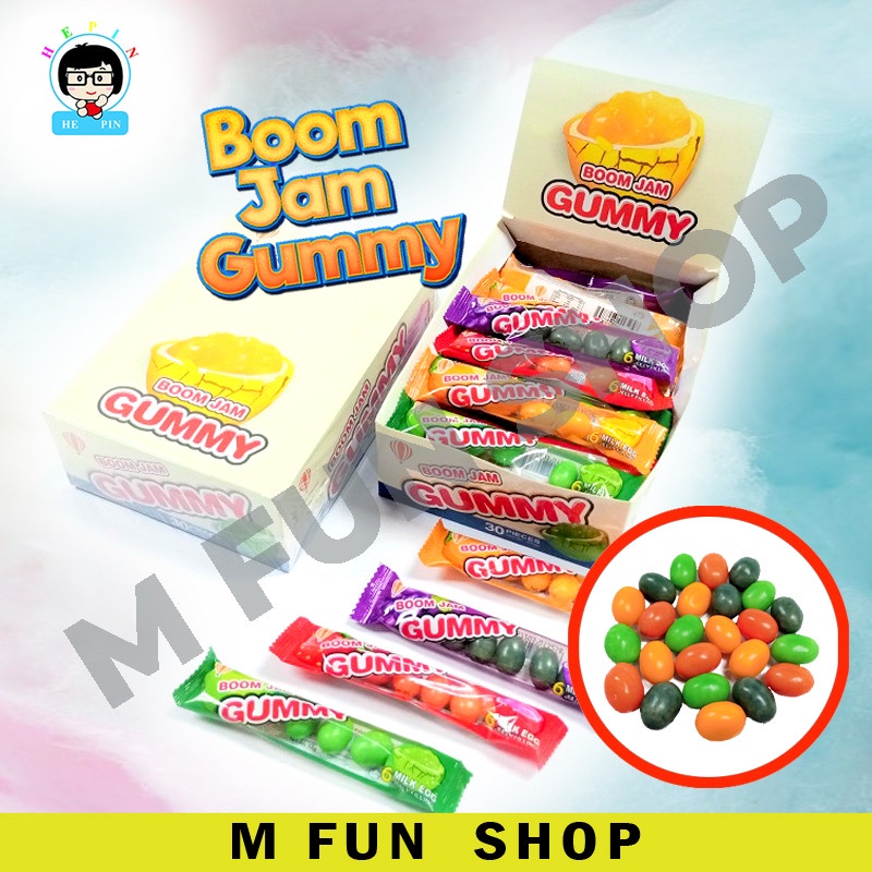*Ready Stock* Balloon 30pcs Gummy Fruity Boom Jam Gummy Apple ...