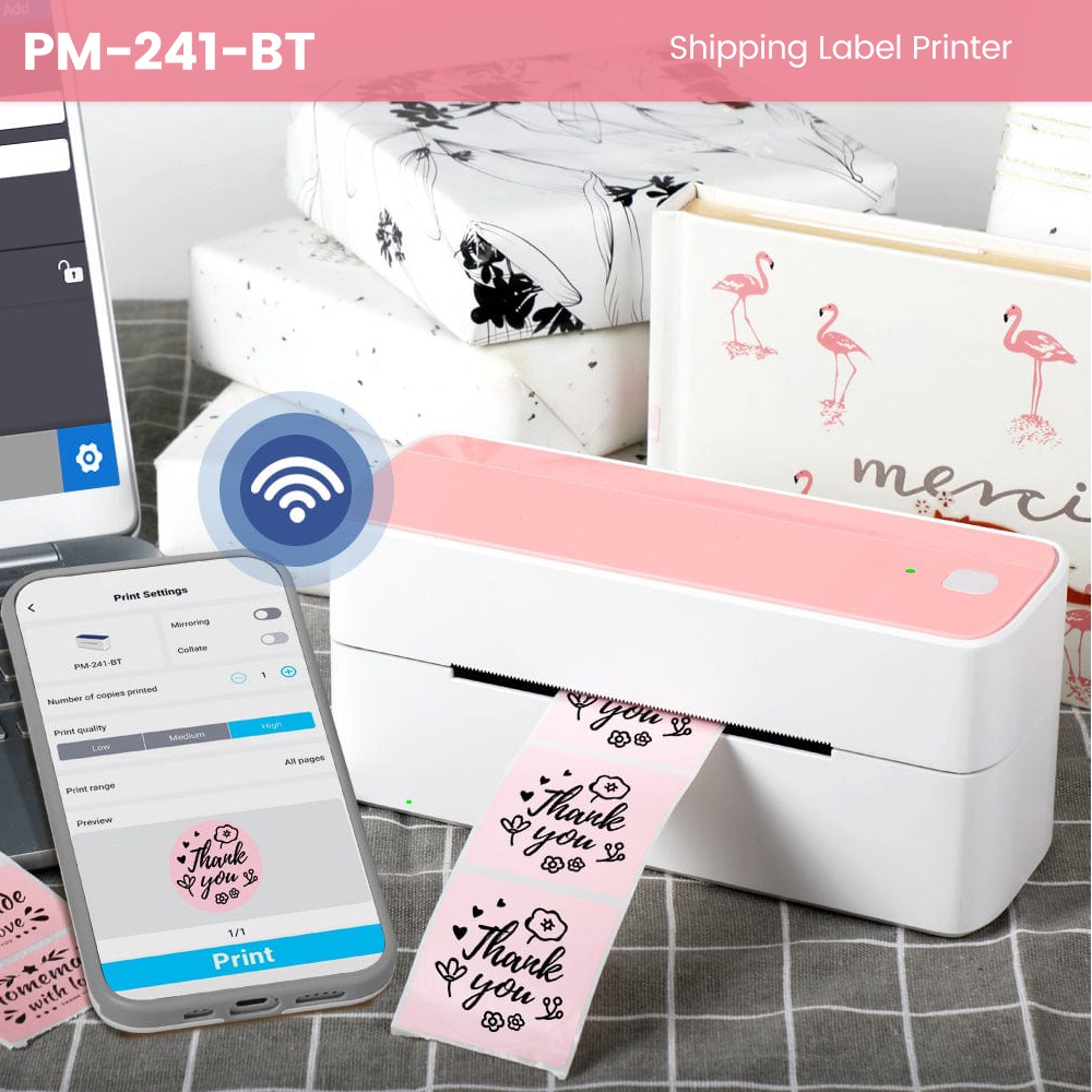 Itari PM-241BT 1‘’-4.6‘’ Label Printer Shipping Label Printer Waybill ...