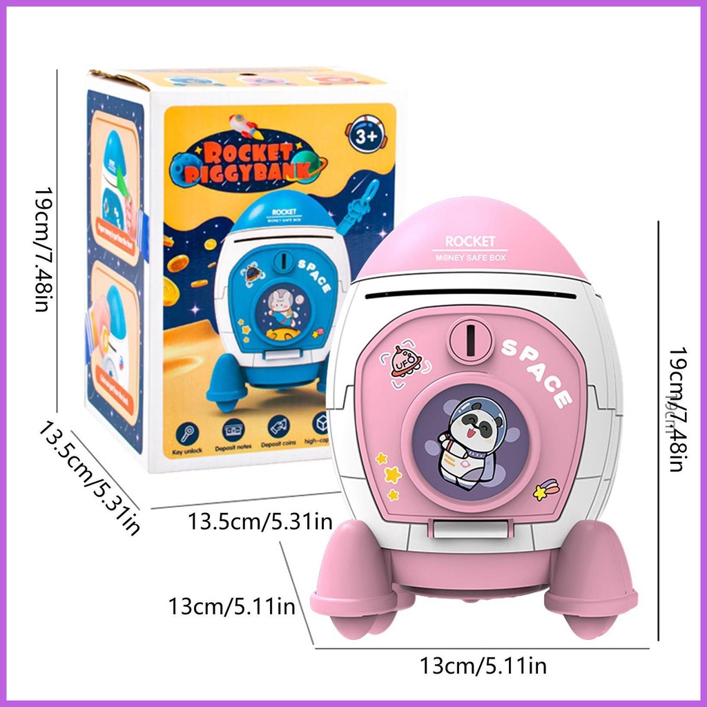 Rocket Money Box Space Money Box With Big Space Cartoon Bunny Astronaut ...