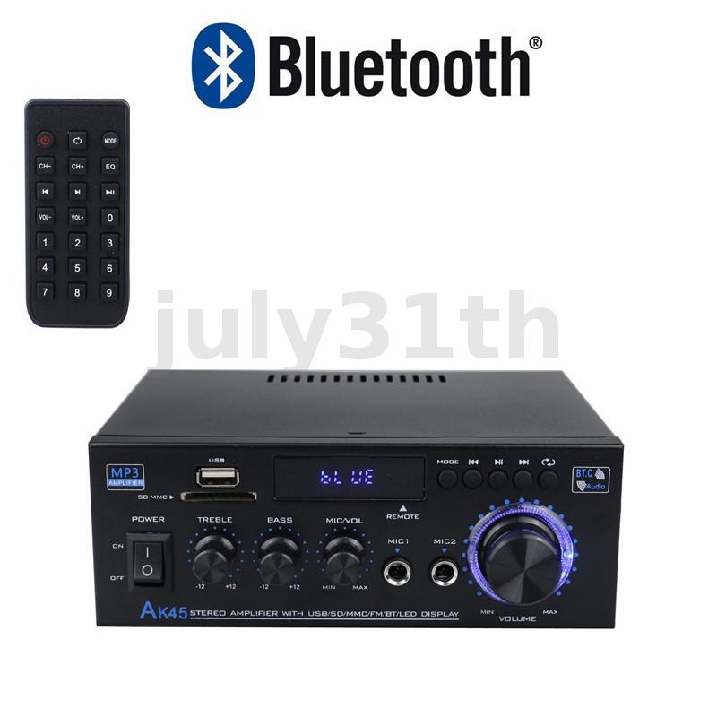 AK45 Power Amplifier bluetooth HiFi Digital Amplifier Max Power 90Wx2 ...