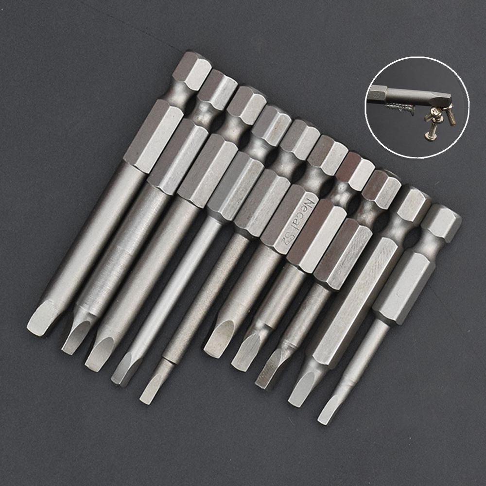5Pcs 1/4 Inch Hex Square Bits 50mm 65mm Square Head Screwdriver Bits S2 ...