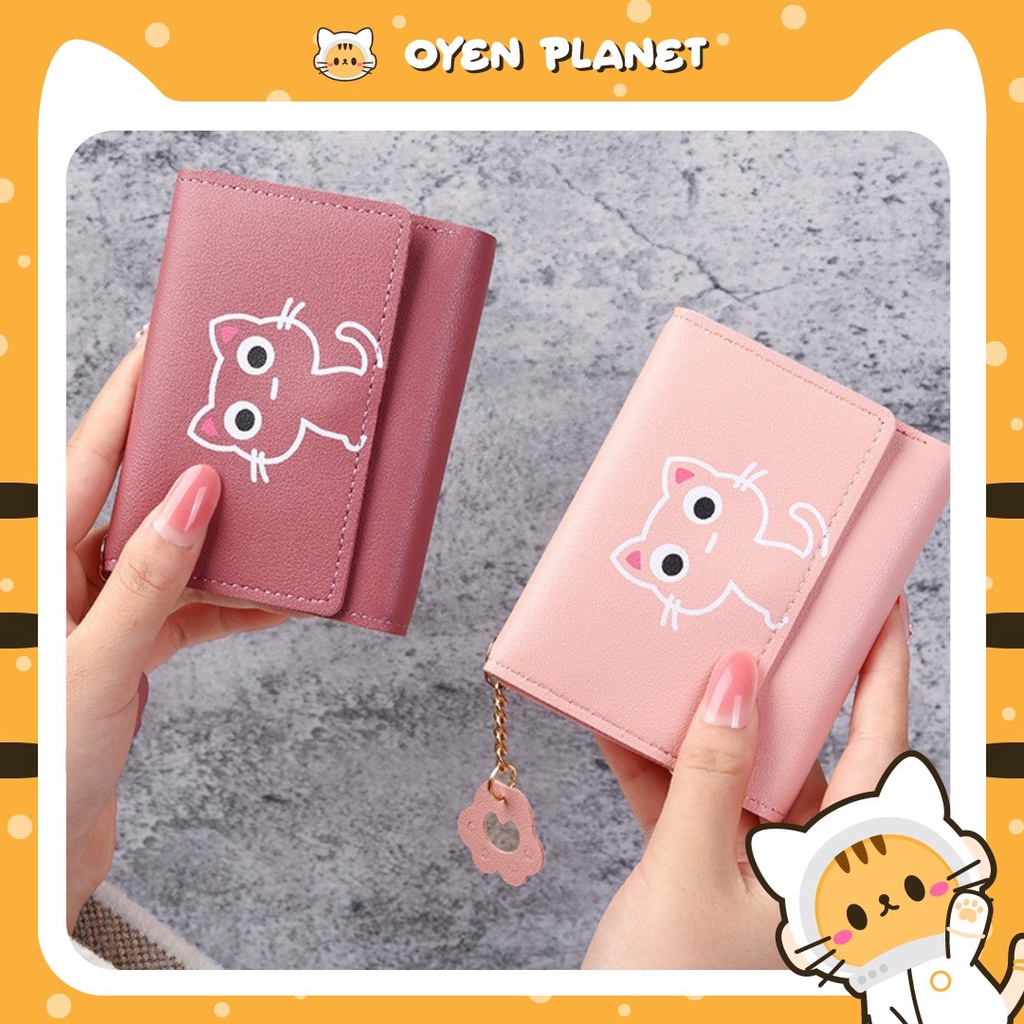 OYEN PLANET Women Cute Cat Purse Dompet Perempuan Korean Small Pouch ...