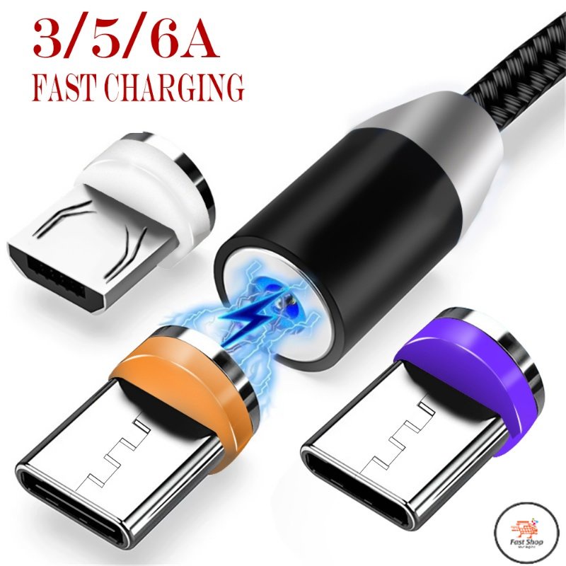 FS 3/5/6A Fast Charging USB Type-C Cable Magnetic Plug Adapter for ...
