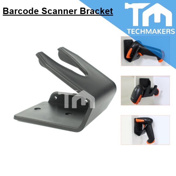 Barcode Scanner Holder/Bracket ABS Plastic Black Barcode Scanning Reader Rack Bracket Wall Mount ...
