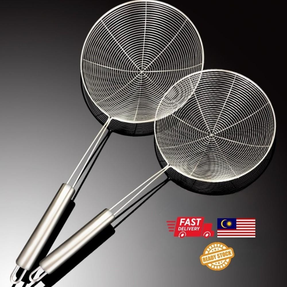 Oil Strainer Steel Fried Food Oil Filter 19cm Penapis Minyak Goreng ...