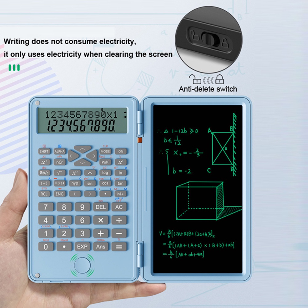 Scientific Calculator with Writing Pad 6 Inch LCD Screen Foldable ...