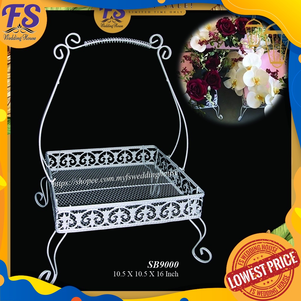 Dulang Hantaran Besi berbentuk Petak / Doorgift / Dulang Kahwin Bunga ...