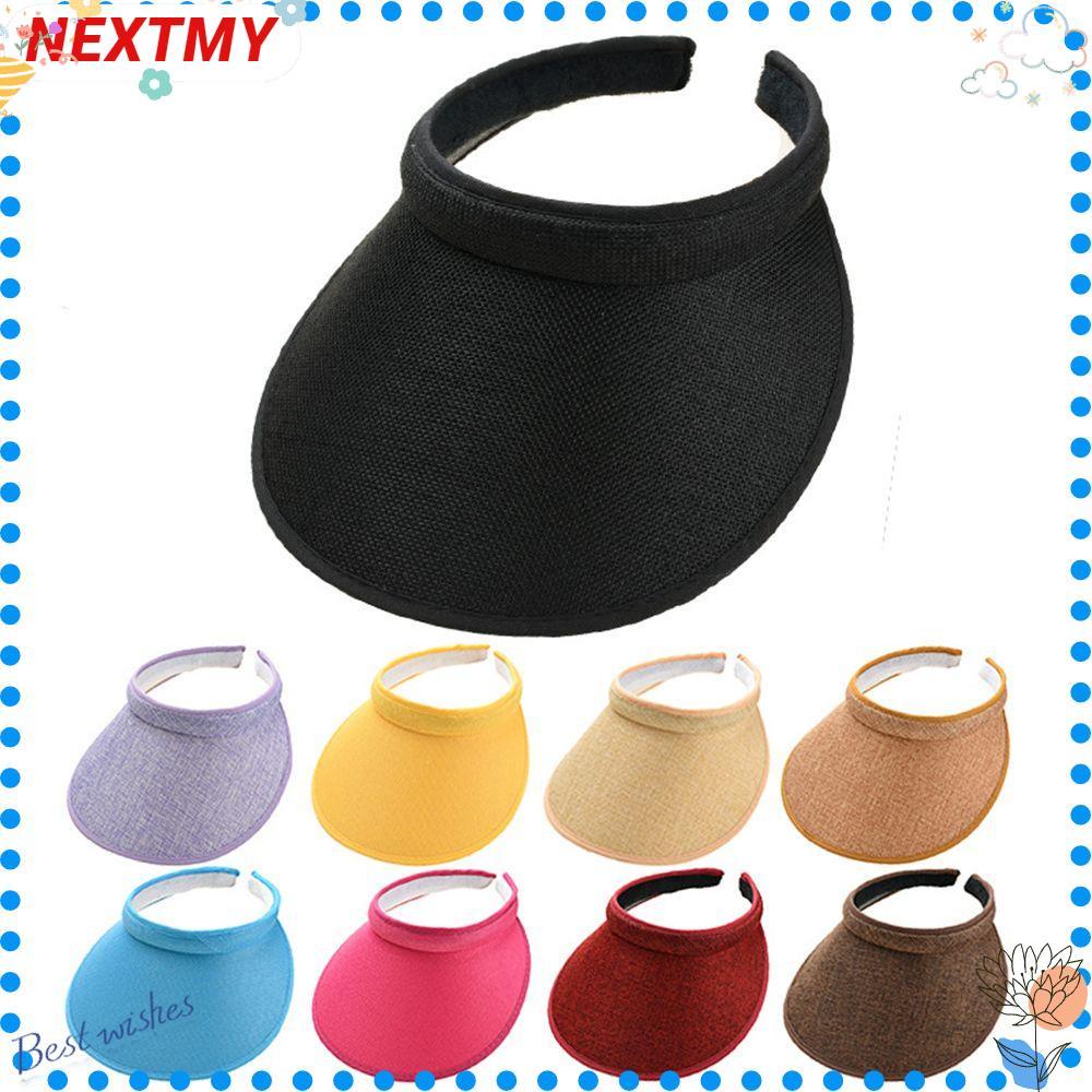 NEXTSHOP New Beach Hats Women's Fashion Visor Hat Sun Hat Suncap ...