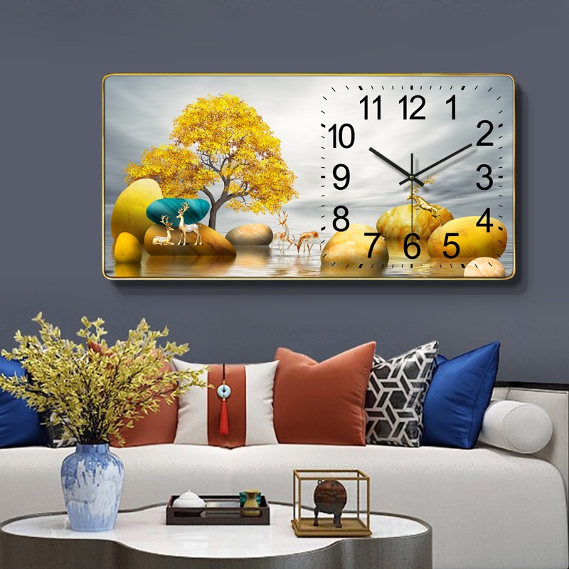 Source Factory Horizontal Version Rectangular Wall Clock Living Room ...