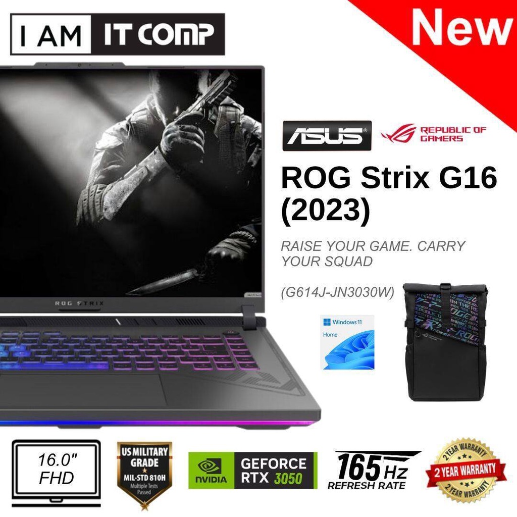 ASUS ROG Strix G16 (G614JJ) i7-13650HX/16GB/512GB SSD/16" FHD, 165Hz ...