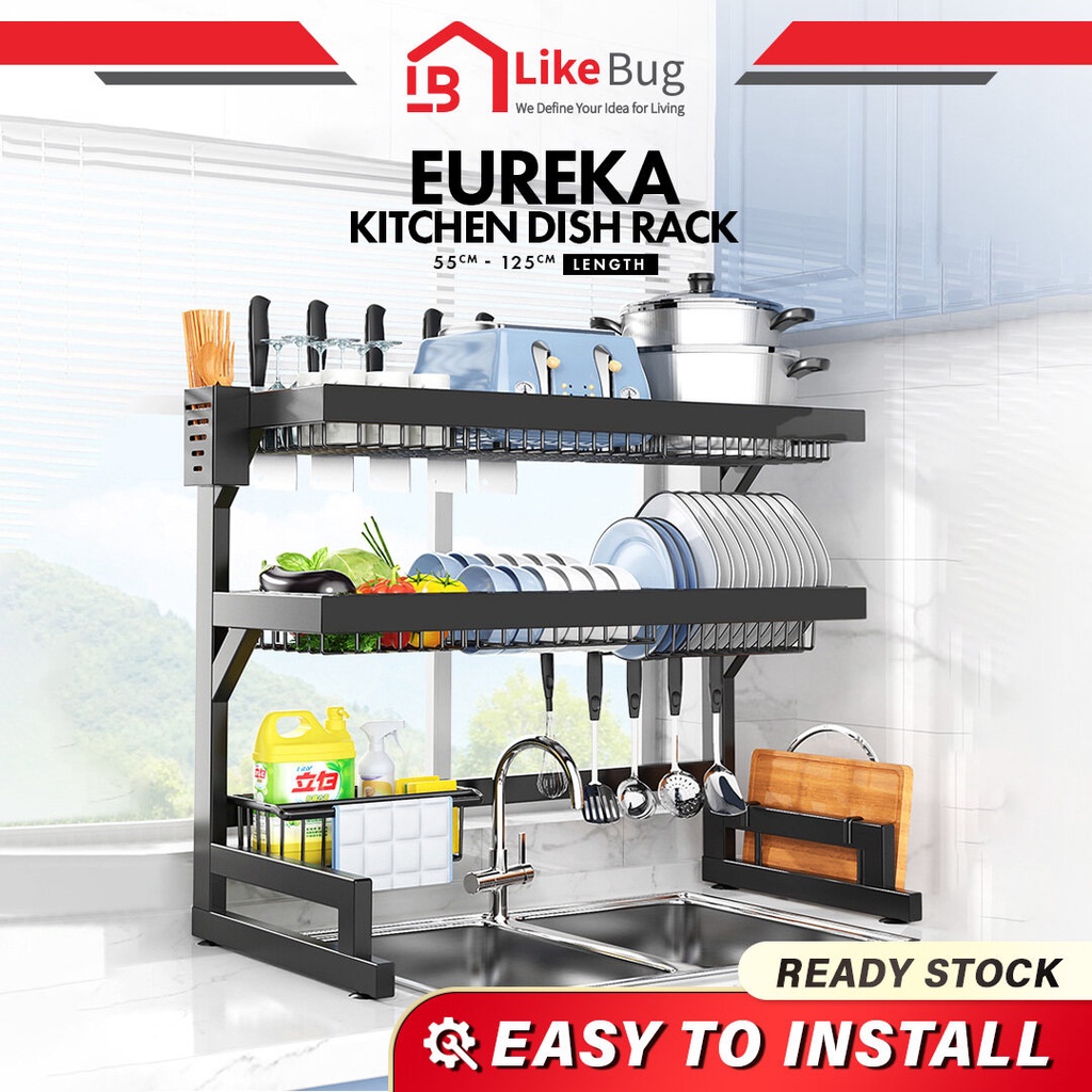 ⚡️LIKE BUG⚡️Eureka Kitchen Rack/Dish Rack/ Rak Dapur Kabinet Rak ...