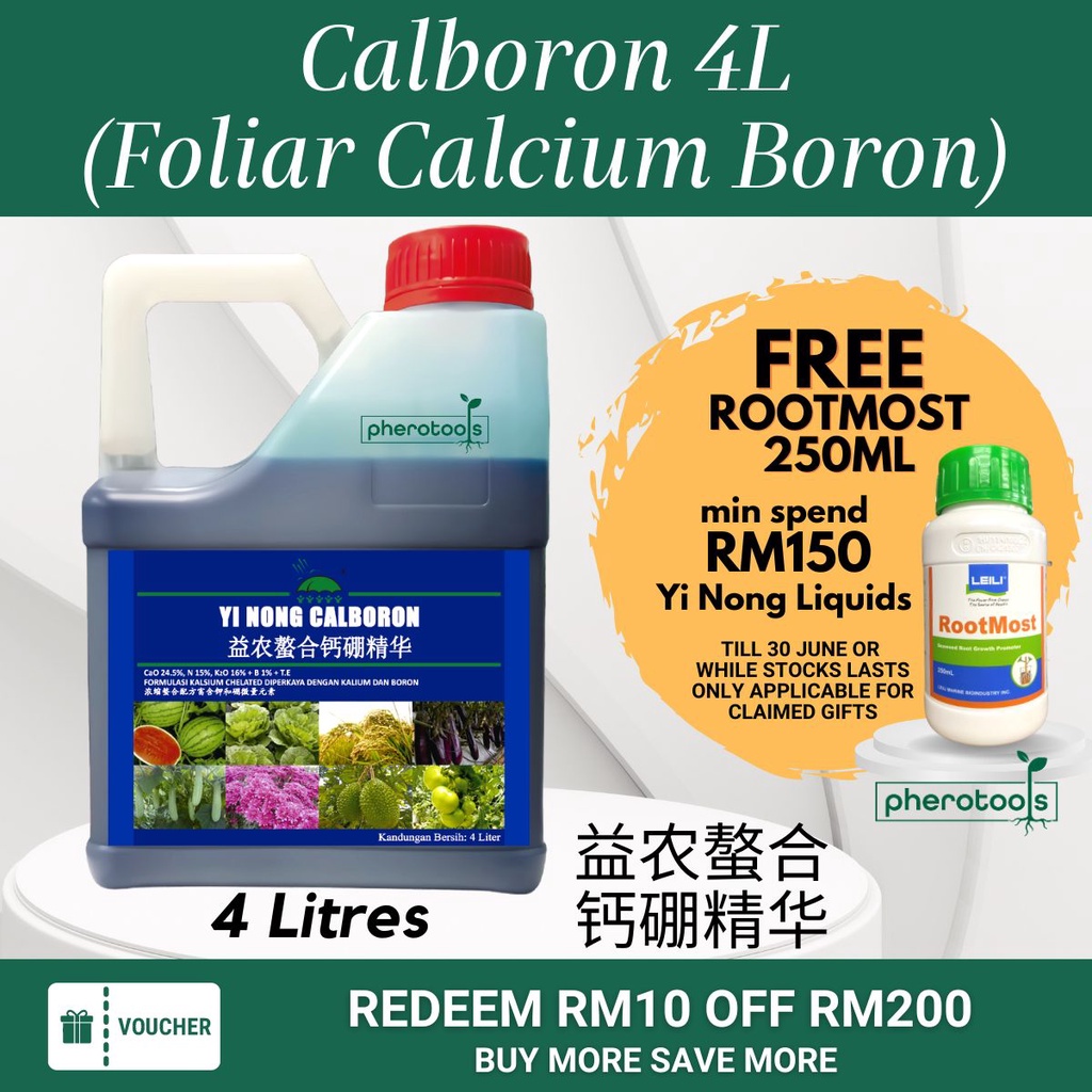 Pherotools YI NONG CALBORON (4L/1L) LI NONG Baja Foliar Calcium Boron ...