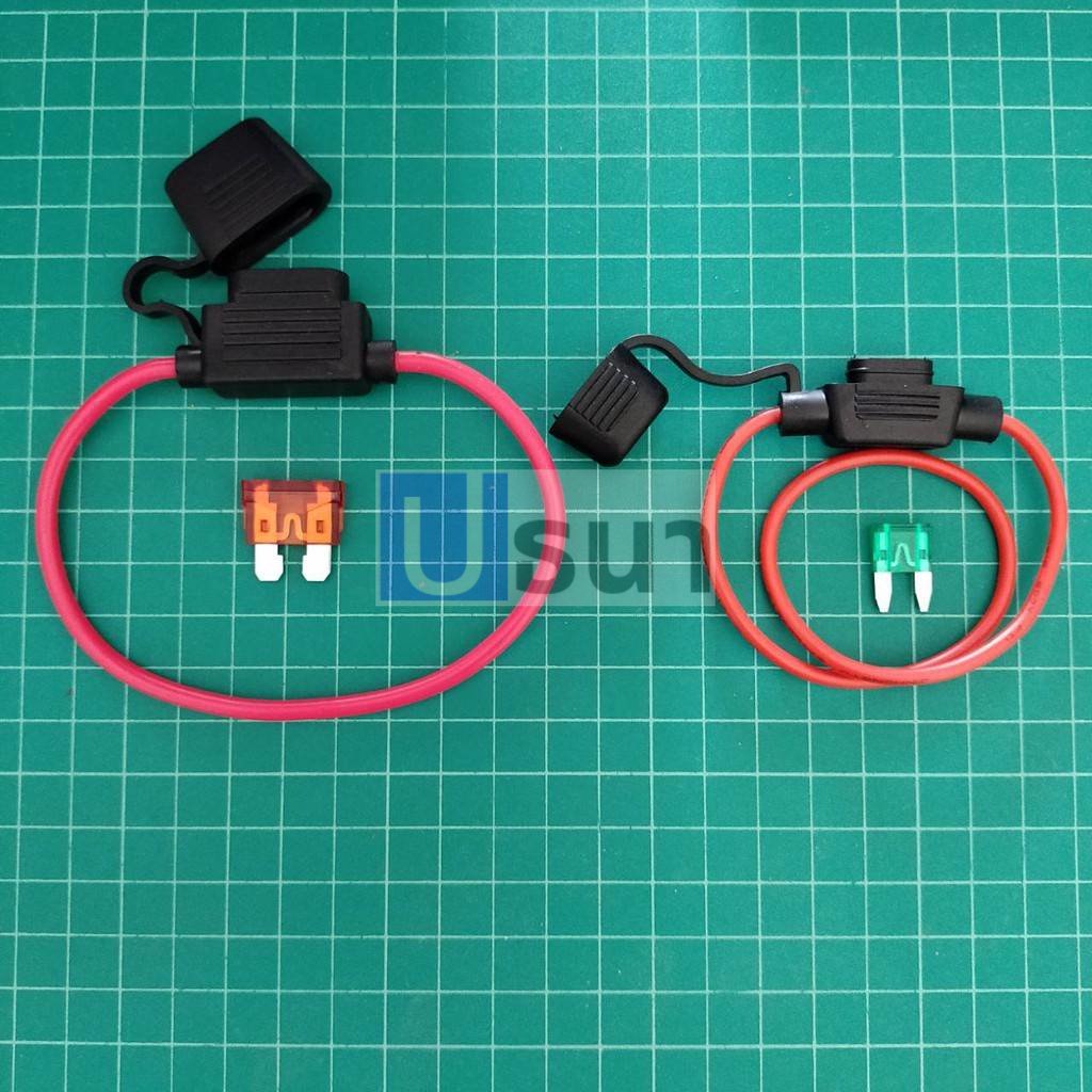Cable Fuse Plug Cylinder Waterproof Holder Car **With 1 Fuse** (1 Set ...