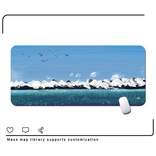 Watercolor Mouse Pad Oversized Beautiful Oil Painting Style Creative ...