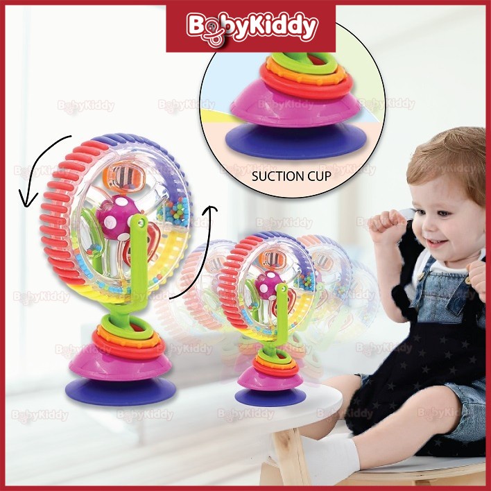 Baby Rattle Bell Rotating Rainbow Ferris Wonder Wheel Rattles Early ...