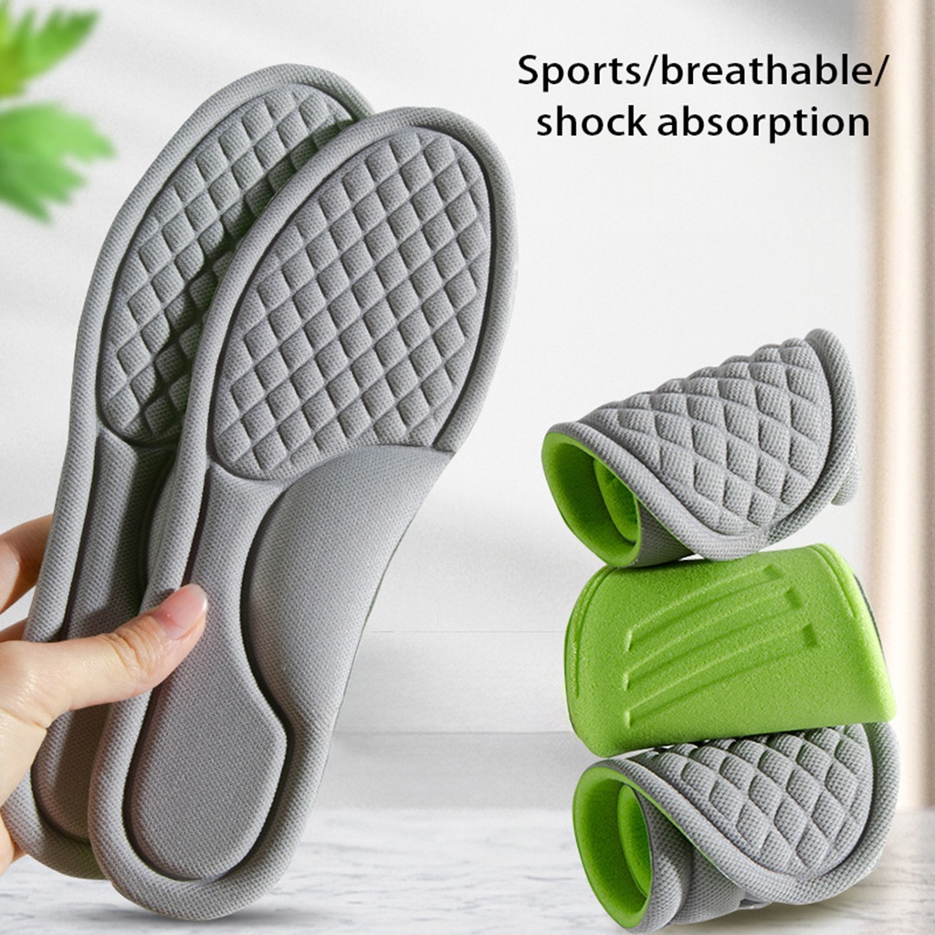 4D Soft Sweat Memory Foam Insoles for Shoes Men Women Deodorant Absorb ...