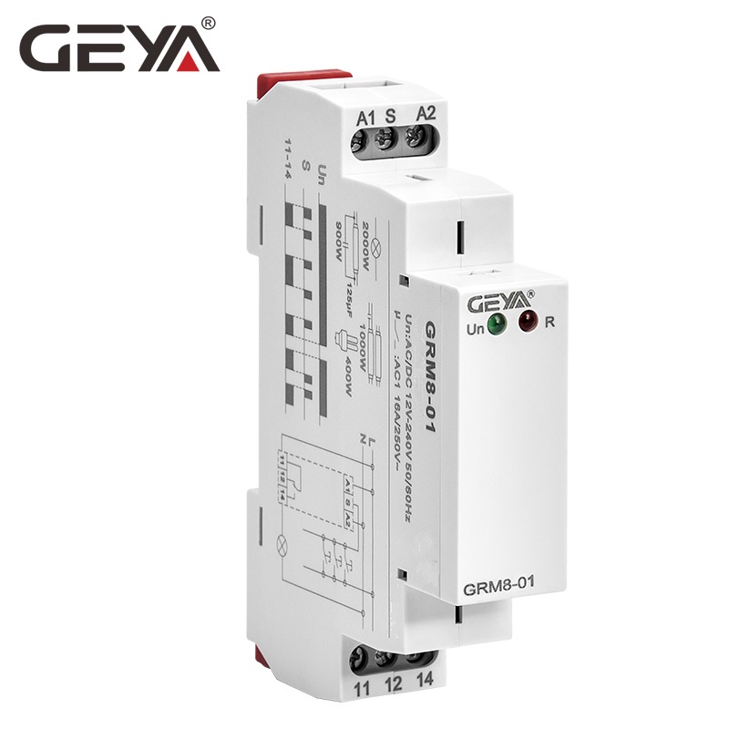 GEYA GRM8 Din Rail Electronic Latching Relay Memory Relay Impulse Relay ...