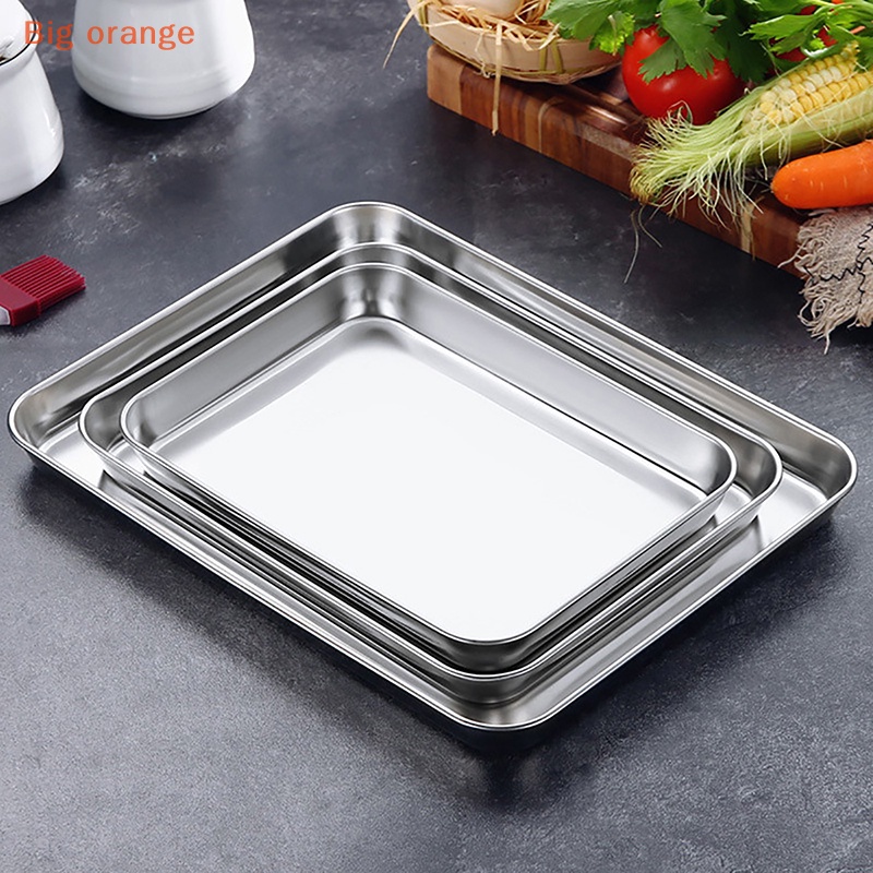 [Big orange] Stainless Steel Steamed Sausage Powder Plate Trays Fruit ...
