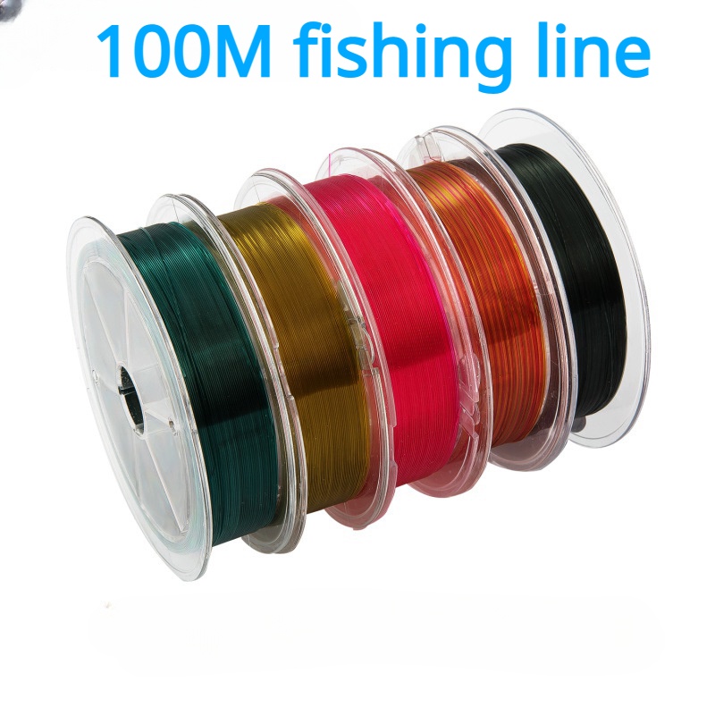 100M fishing line main line/sub line white/red imported nylon line ...