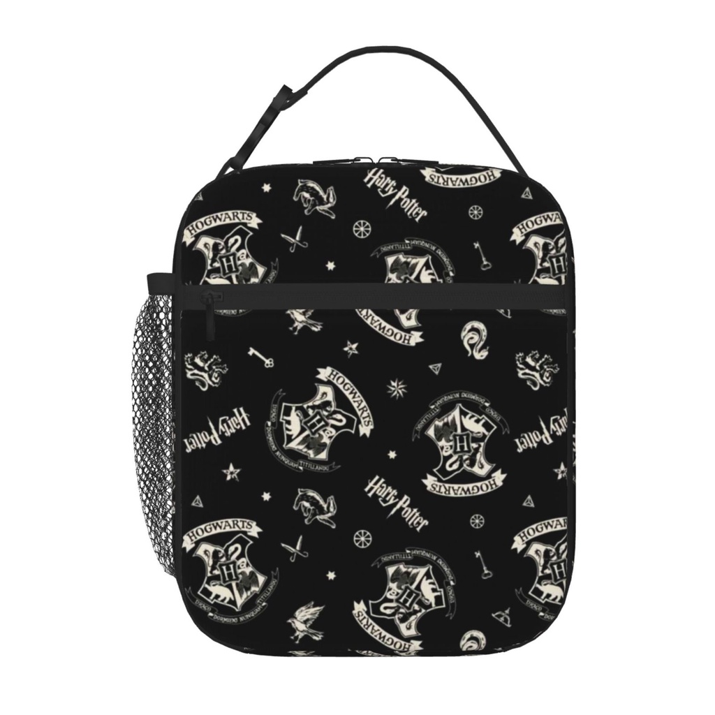 Harry Potter Kids lunch bag Portable School grid Lunch Box Student with ...