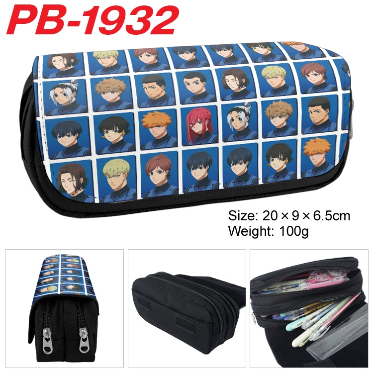 BLUE LOCK Isagi Yoichi Cartoon Canvas Double-layer 3D Zipper Pencil ...