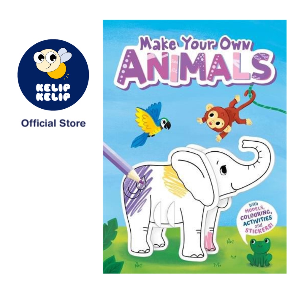 Make Your Own Animals Activity Book For Kids with Press Out Models ...