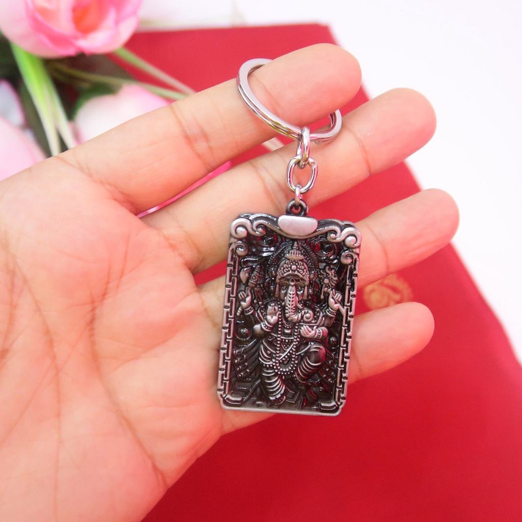 Mix Gods Metal Ganesha Hanuman Om Vel Keychain - Various Designs ...