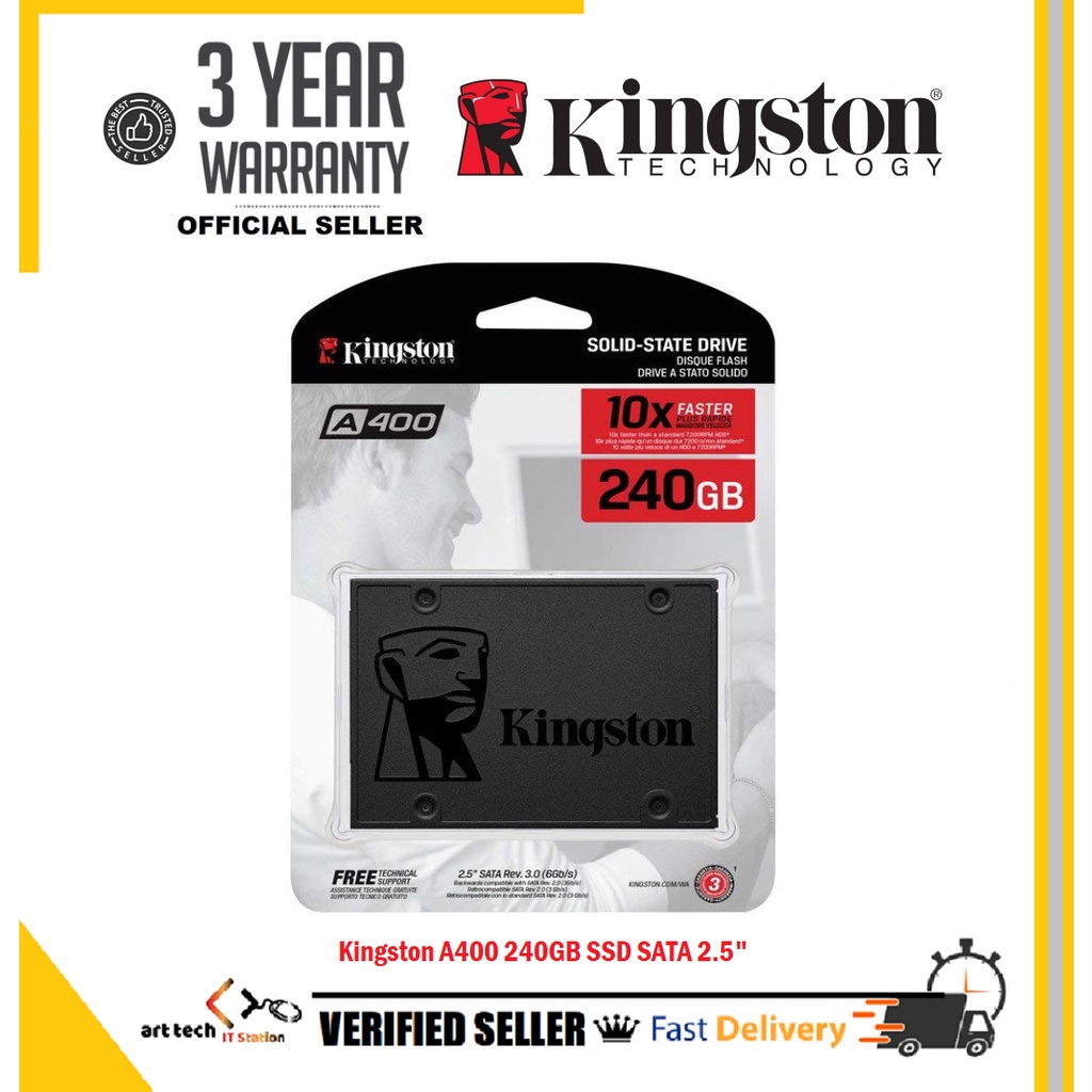 Kingston A400 240GB SSD SATA 2.5" (SA400S37/240G) | Shopee Malaysia