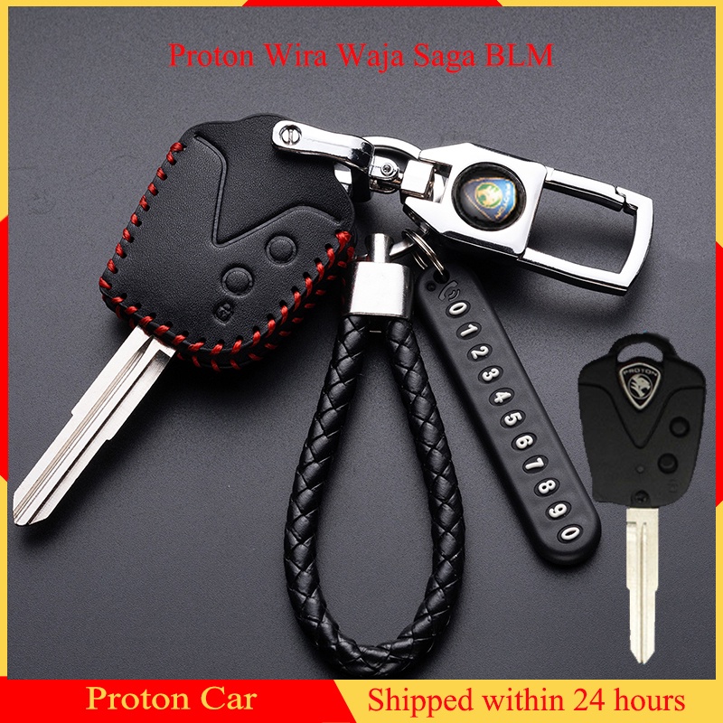 Sarung Kunci For Proton Wira / Waja / Saga BLM Remote Key Leather Case ...
