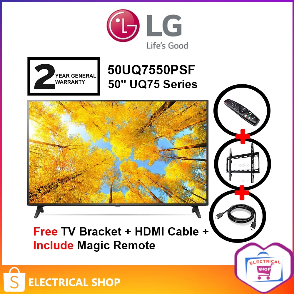 LG 50'' UQ75 Series 4K Smart UHD TV 50UQ7550PSF with AI ThinQ ...