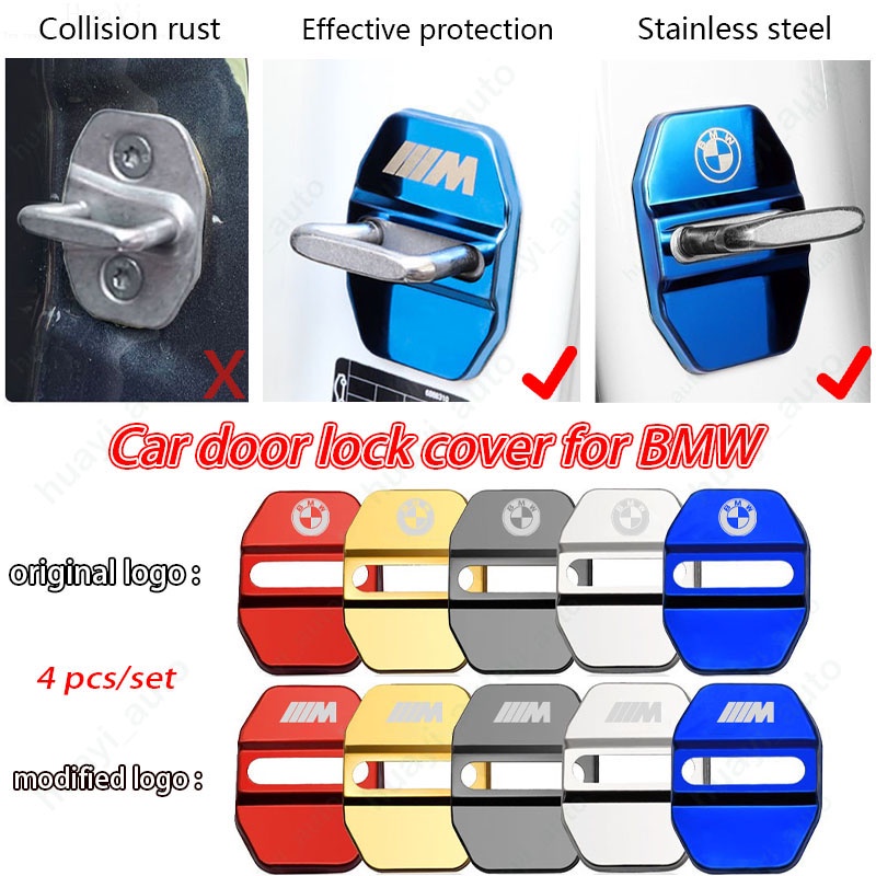 4pcs BMW Wira Stainless Steel Car Door Lock Cover for F20 F21 F40 E90 ...
