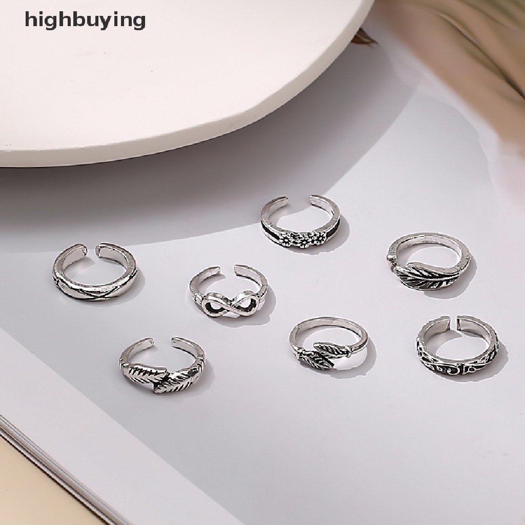 HBMY 6Pcs/set Foot Ring Open Adjustable Toe Rings Wave Pattern Alloy ...