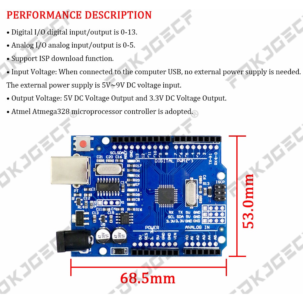 Starter Kit for Arduino Uno R3 - Bundle of 5 Items: For Uno R3 ...