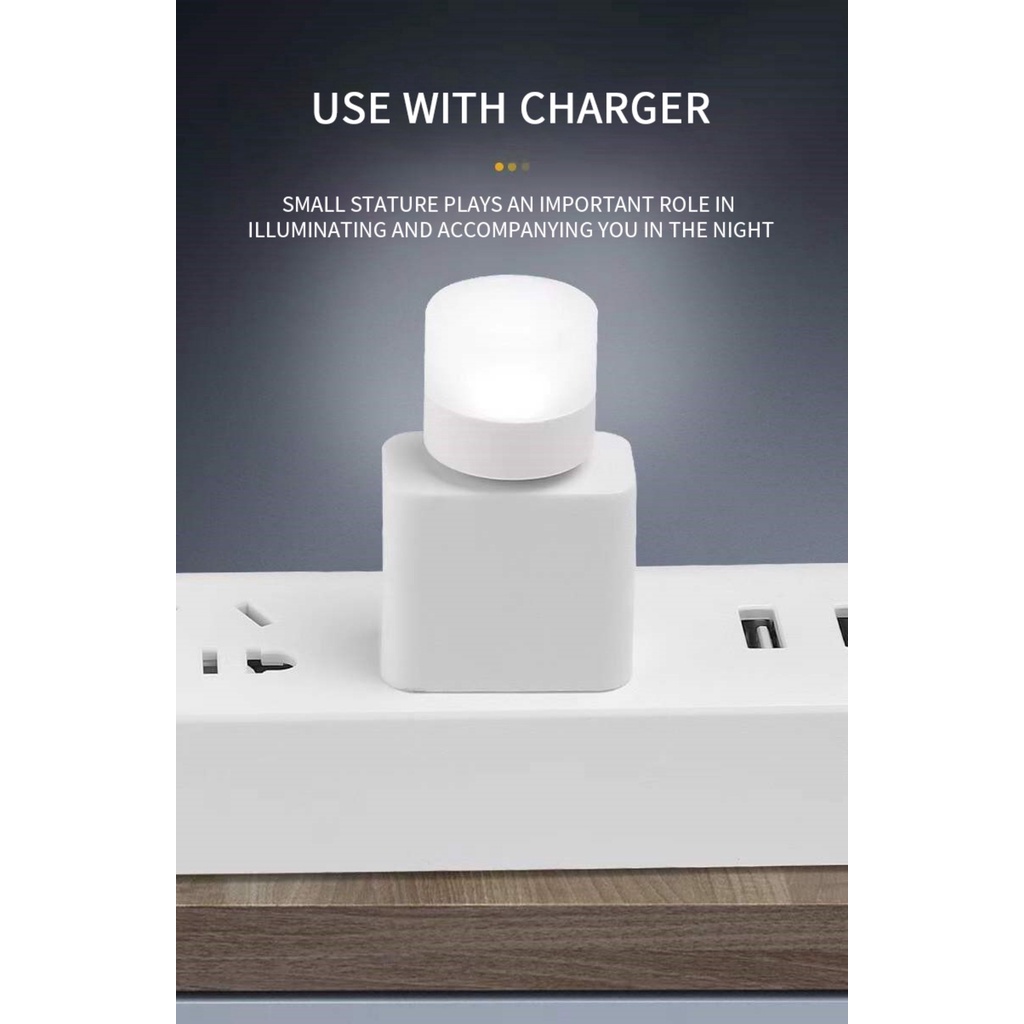 Mini USB Light Portable Super Bright LED Warm White Color Night Light ...