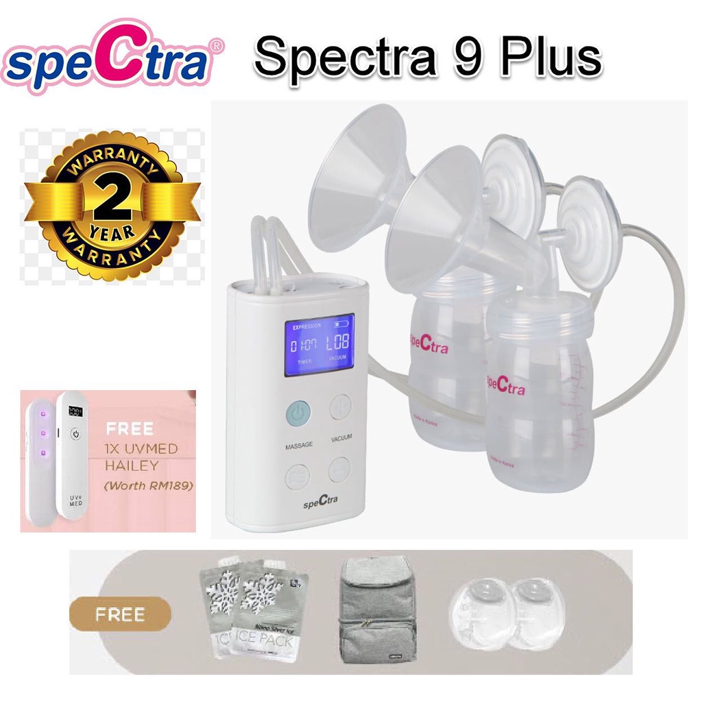 Spectra 9 Plus Electric Double Breast Pump With Free Gifts | Shopee ...