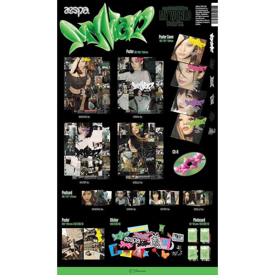 (Poster ver.) aespa - 3rd mini album [MY WORLD] | Shopee Malaysia