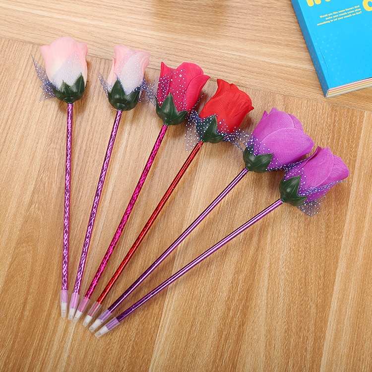 Rose Pen Creative Stationery Student Cartoon Pen Learning Gift Award ...