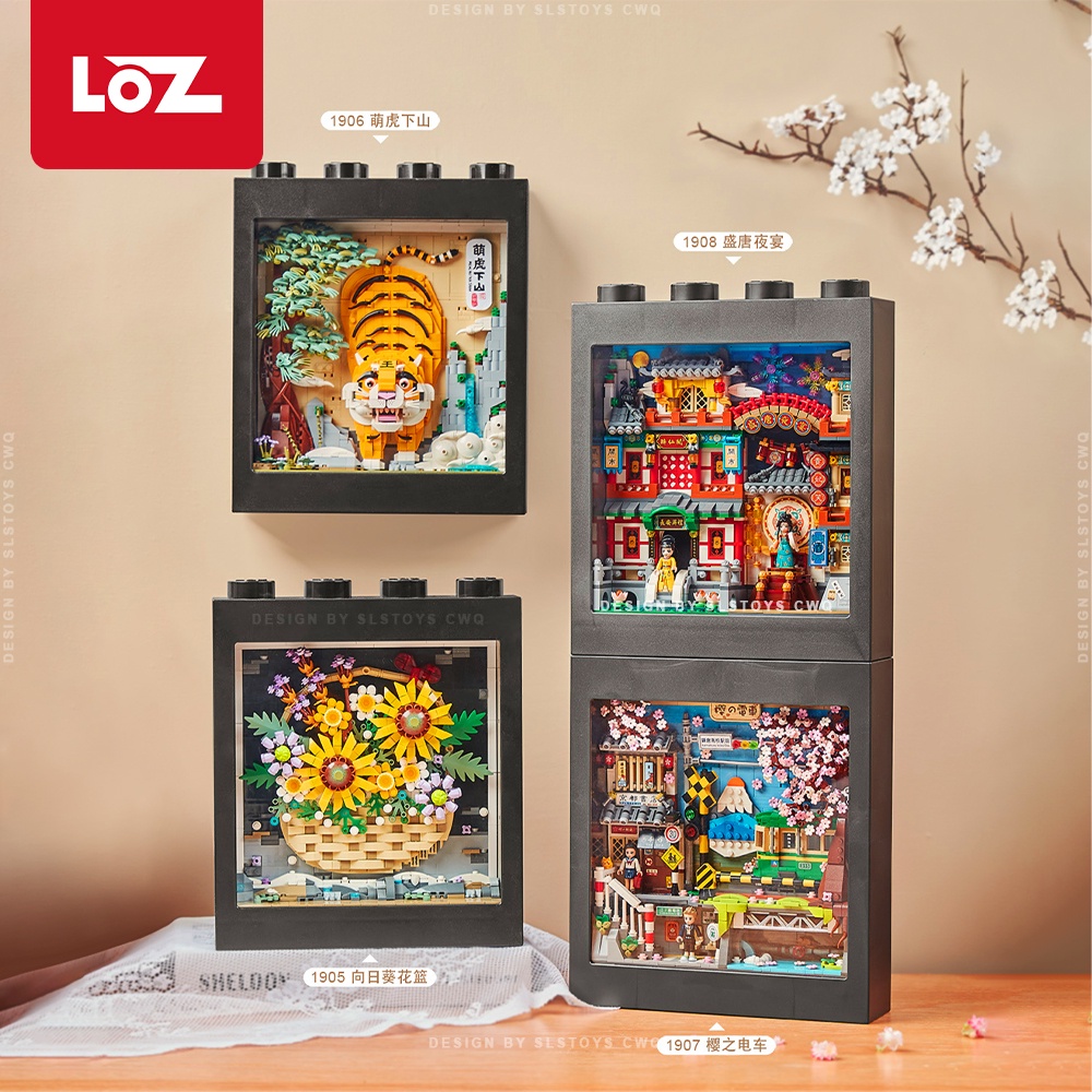 LOZ IDEAS Mini Block 1905 / 1906 / 1907 / 1908 Painting Frame Flower ...