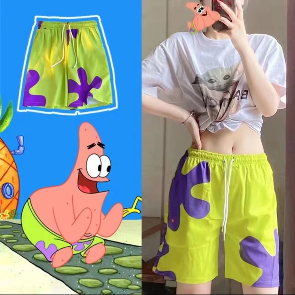 Unisex Patrick SpongeBob Beach Short Pants Lovely Cartoon Floral Shorts ...