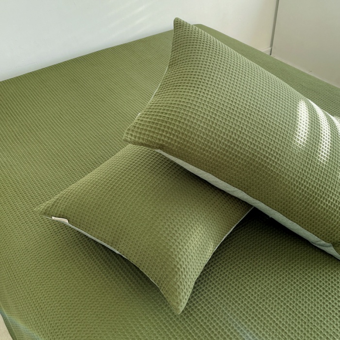 Japanese Style Pure Cotton Waffle Pillowcase Washed Cotton Single ...