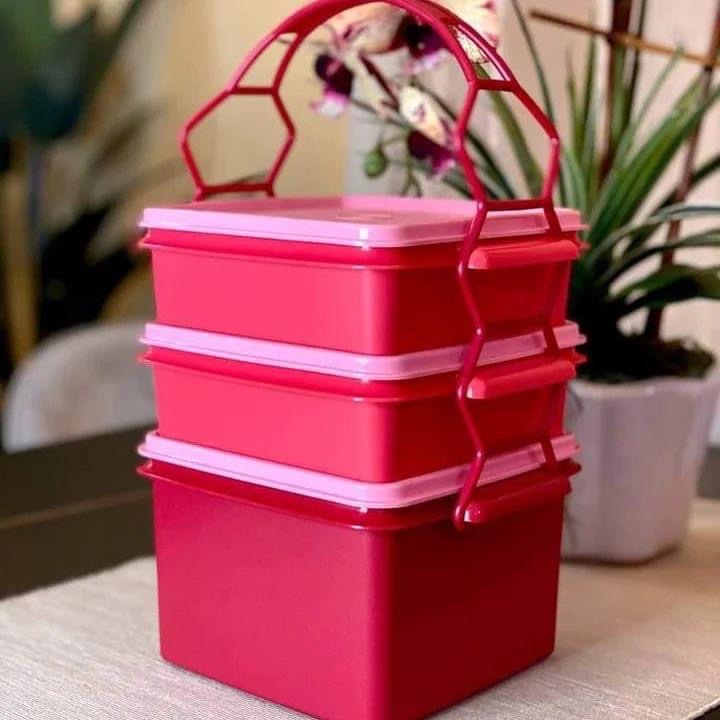 Tupperware Triffin Delight Set (Double Deep (1) 1.7L + Small Goody Box ...