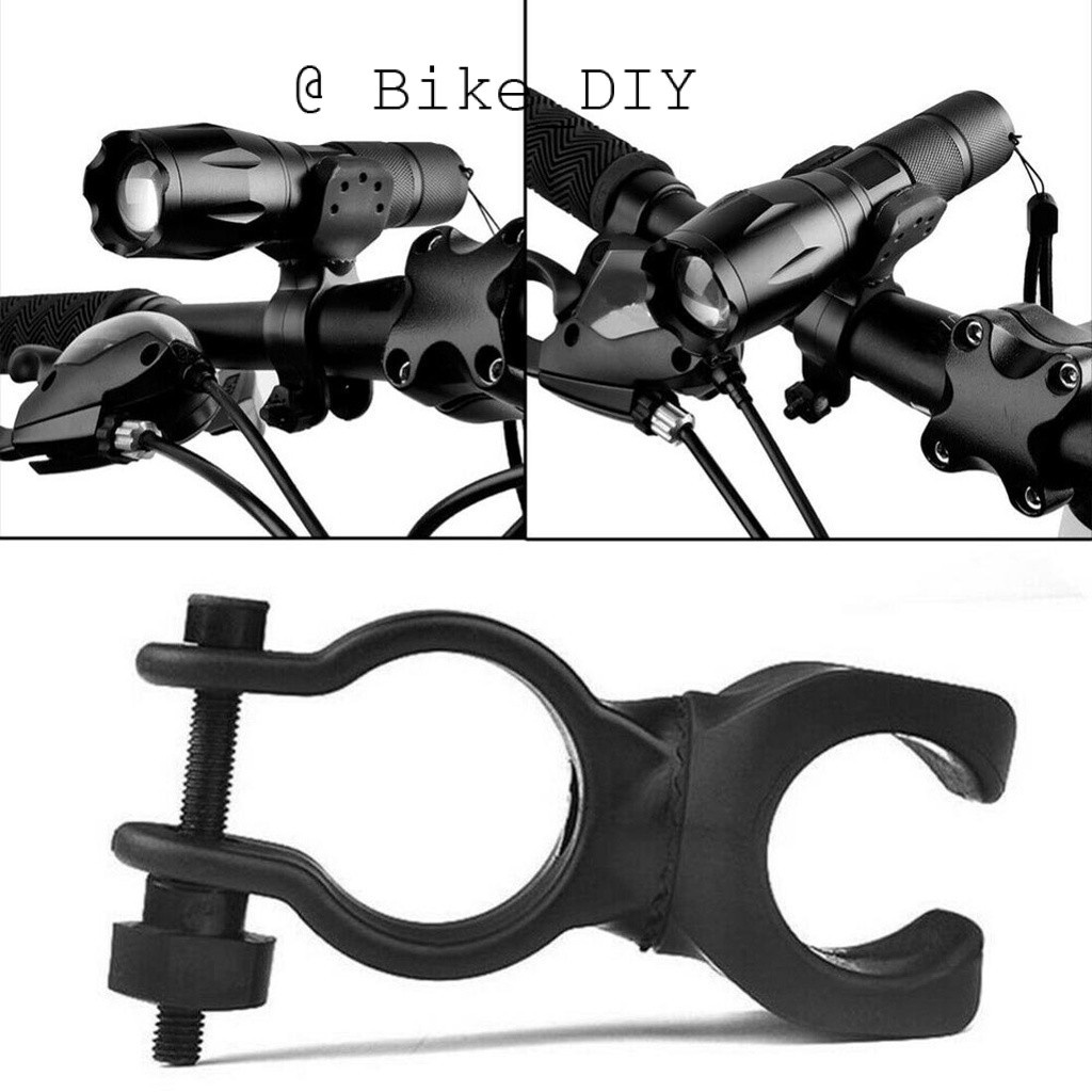 BikeDIY Flashlight Mount 360 Swivel Front Light Holder Bike Flashlight ...