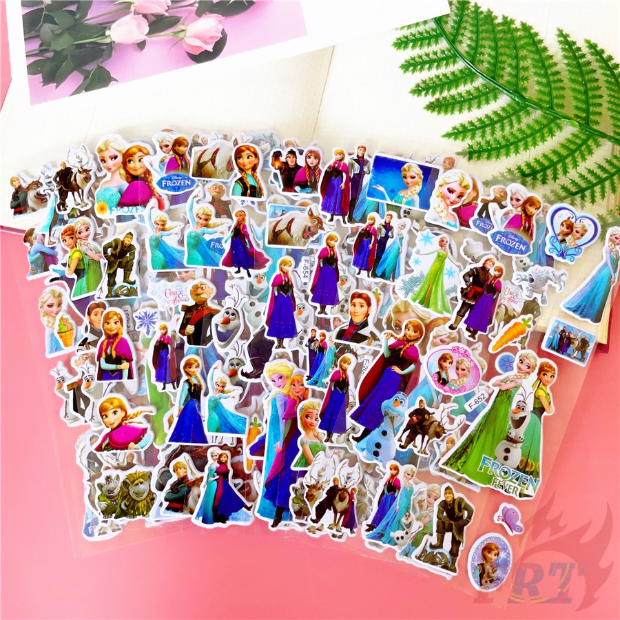12Sheets/set Disney Frozen Series 01 DIY Rewards Sticker Cartoon 3D ...