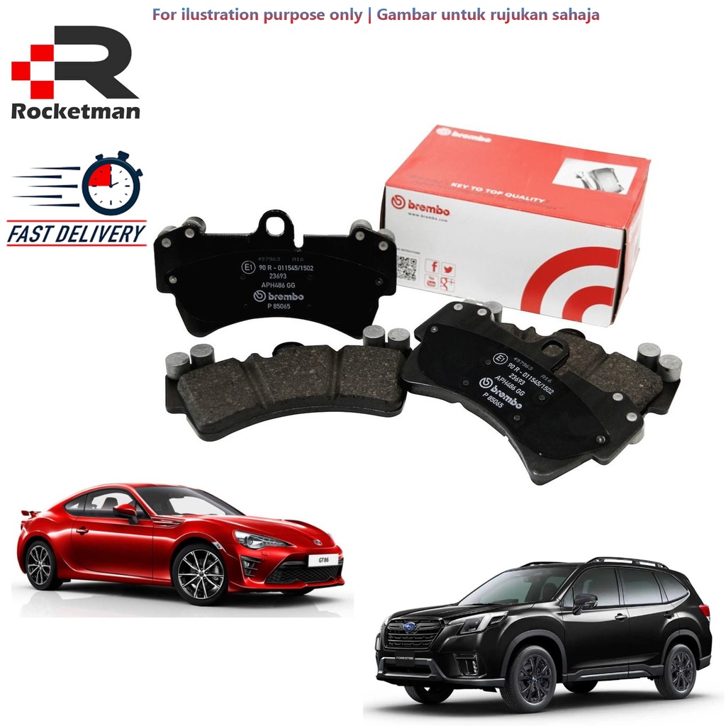 BREMBO REAR BRAKE PADS TOYOTA GT86 SUBARU FORESTER TURBO BRZ | Shopee ...