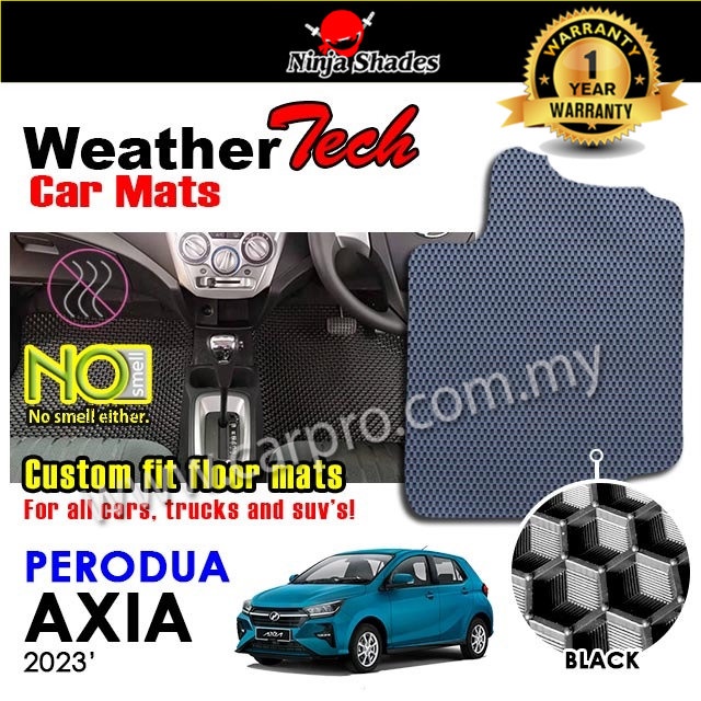 Perodua Axia 2023 D74A Weather Tech 5PCS OEM Precut PVC Carpet Car mat ...